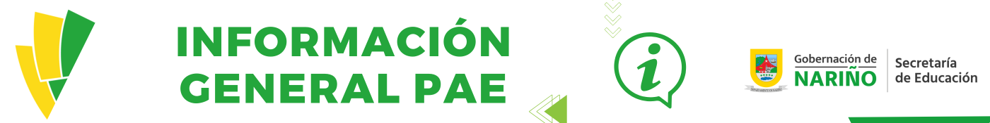 Información General PAE - Secretaría de Educación Departamental de Nariño